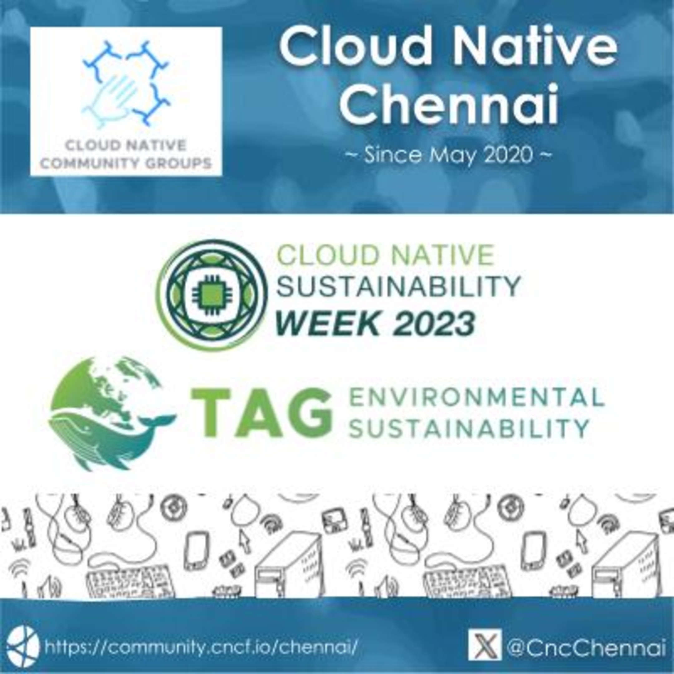 See Cloud Native Sustainability Week at CNCF Cloud Native Chennai